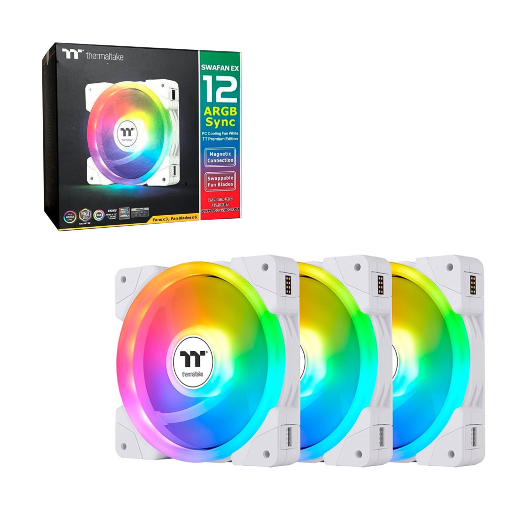 SWAFAN EX12 RGB PC Cooling Fan TT Premium Edition (3-Fan Pack) - Clones ...