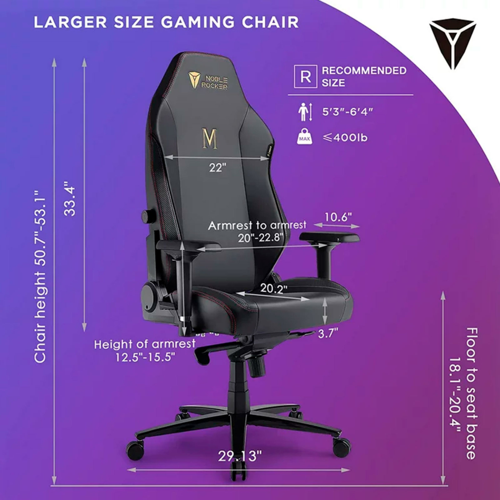 Noblerocker Mars Ergonomic PC Gaming Chair - Clones y Periféricos