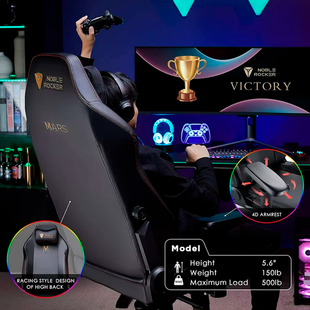 Noblerocker Mars Ergonomic PC Gaming Chair - Clones y Periféricos